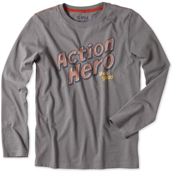Boys' Action Hero Long Sleeve Feature Tee|Life is good
