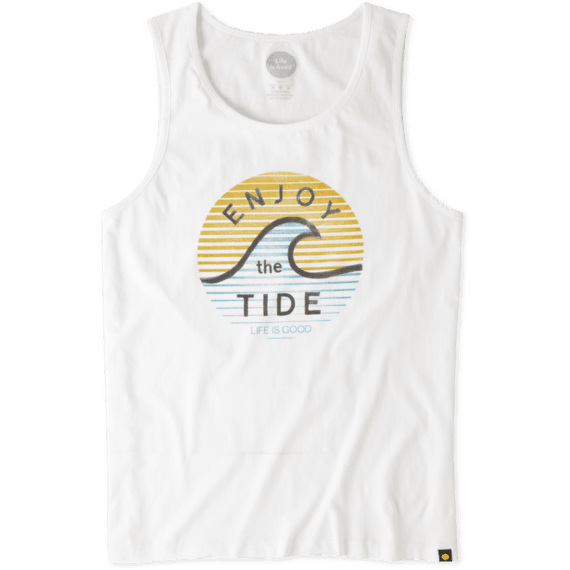 Sale Men's Enjoy The Tide Wave Surfer Tank | Life is Good® Official Site